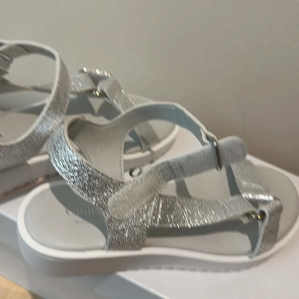 Giulia Palai | Shoes | Giulia Palai Silver Asymetrical Strap Sandal ...